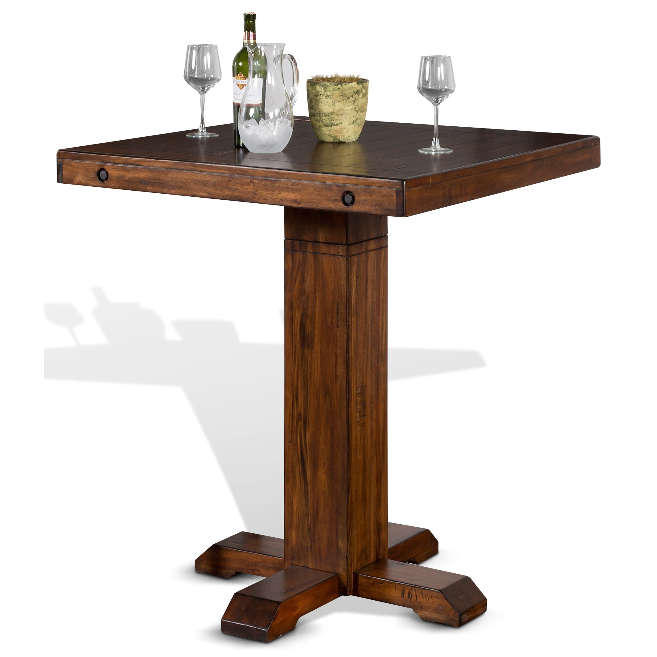 Sunny Designs Tuscany Adjustable Height Pub Table With Distressed Sunny Designs Tuscany Adjustable Height Pub Table With Distressed